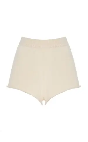 ELCE Manon Knit Cotton Shorts - Ivory