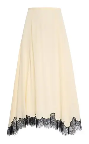 Ulla Johnson Rosine Asymmetrical Silk Skirt - Black,white