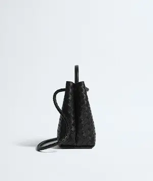 Bottega Veneta Intrecciato Leather Top Handle Bag - Black