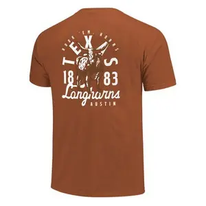 IMAGE ONE Texas Orange Texas Longhorns Comfort Colors Mascot Overlay T-shirt