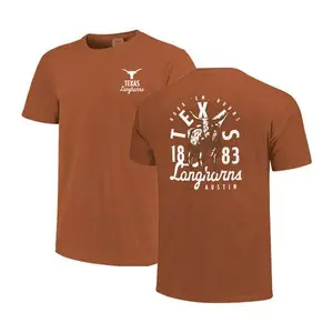 IMAGE ONE Texas Orange Texas Longhorns Comfort Colors Mascot Overlay T-shirt