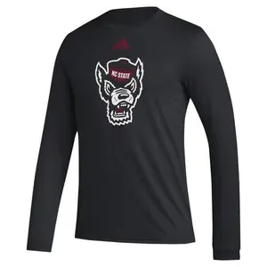 Adidas Nc State Wolfpack Primary Locker Logo Long Sleeve T-shirt