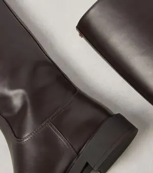 GIANVITO ROSSI Ascott Leather Knee-high Boots - Brown