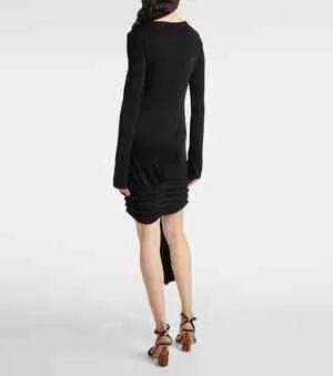 JW Anderson Draped Jersey Midi Dress - Black