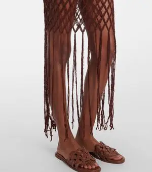 Anna Kosturova Fringed Cotton Minidress