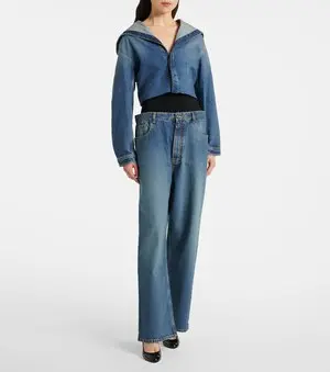 Alaïa Hooded Denim Shirt