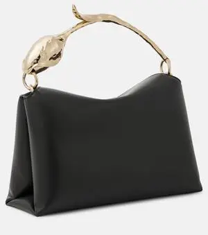 Erdem Bloom Medium Leather Tote Bag - Black