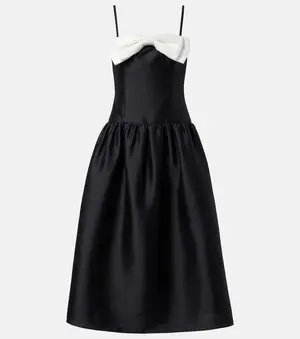 Paneled Taffeta Midi Dresses
