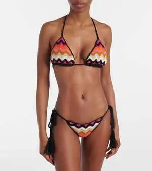 Anna Kosturova Striped Bikini Bottom - Multicoloured
