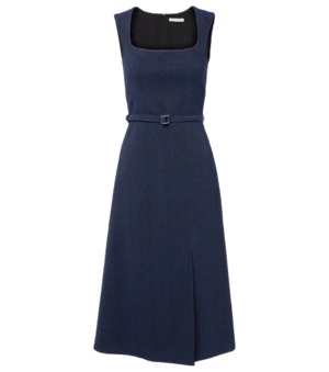 EMILIA WICKSTEAD Pinah Cotton-blend Bouclé Midi Dress - Blue