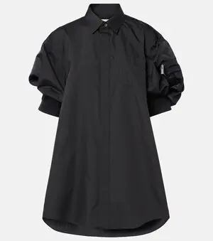 Sacai Poplin And Technical Twill Shirt Dress