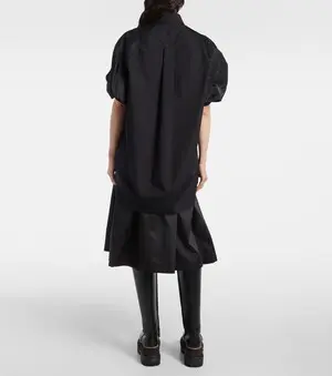 Sacai Poplin And Technical Twill Shirt Dress