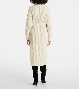 Alaïa Wool Wrap Cardigan - White