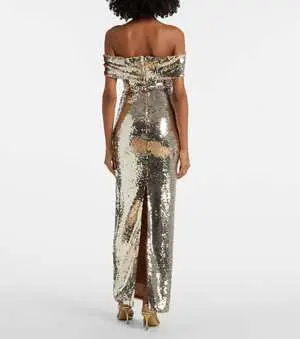 SELF-PORTRAIT Sequined Maxi Dress