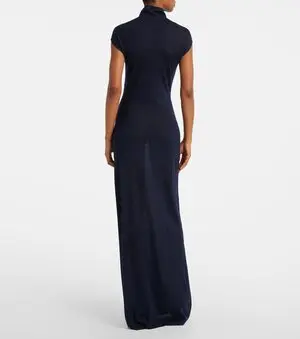 Alaïa Cashmere Maxi Dress - Blue