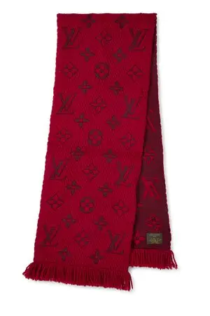 LOUIS VUITTON Wool Logomania Scarf - Red