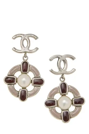 Chanel Cc Dangle Earrings