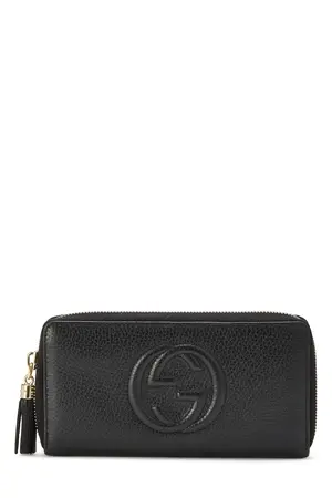 Gucci Black Soho Zip Around Wallet Black