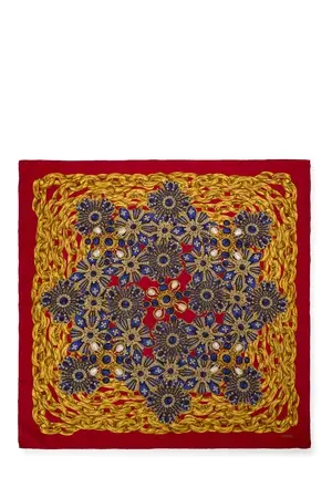 Chanel Gripoix Silk Scarf - Red