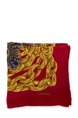 Chanel Gripoix Silk Scarf