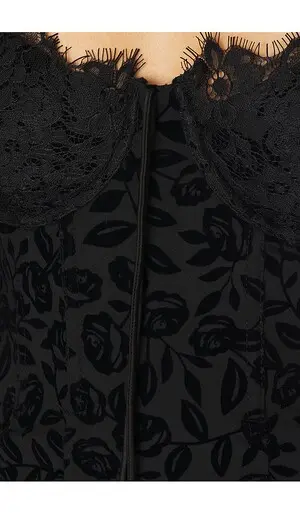 For Love & Lemons Midnight Velvet Mini Dress