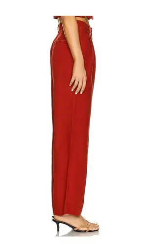 Onia Air Linen Pleated Trouser