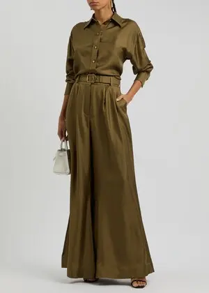 Zimmermann Crush Silk-twill Shirt