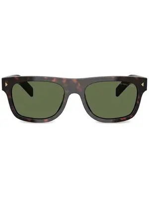Prada Logo-plaque Sunglasses - Brown