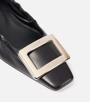 ROGER VIVIER Belle Vivier Leather Ballet Flats