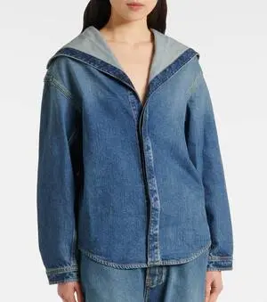 Alaïa Hooded Denim Shirt