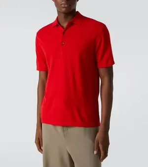Arch4 Mr Rochester Cashmere Polo Shirt - Red
