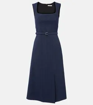 EMILIA WICKSTEAD Pinah Cotton-blend Bouclé Midi Dress - Blue