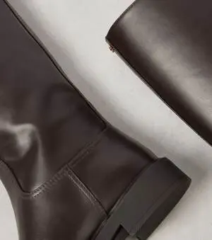GIANVITO ROSSI Ascott Leather Knee-high Boots