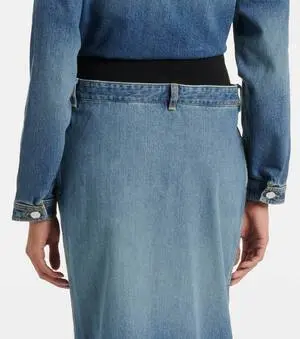 Alaïa Denim Maxi Skirt