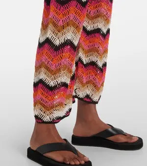 Anna Kosturova Crochet Wide-leg Pants