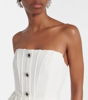 SELF-PORTRAIT Strapless Crepe Jumpsuit
