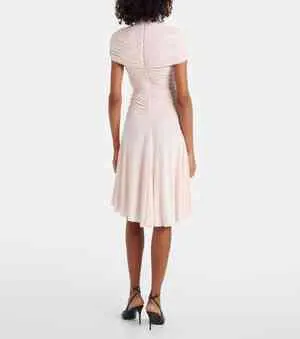 Alaïa Ruched Jersey Midi Dress