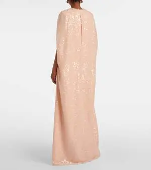 Erdem Sequined Chiffon Gown