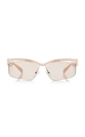 Prada Oval Frame Sunglasses - Pink