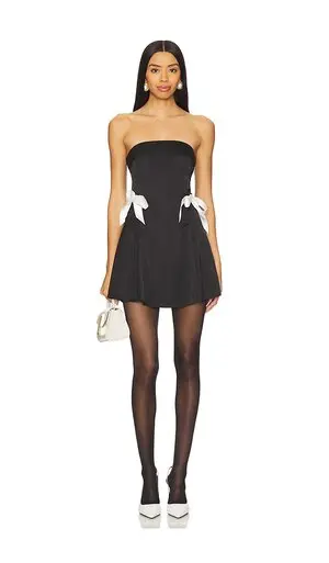 MORE TO COME Lillie Mini Dress - Black
