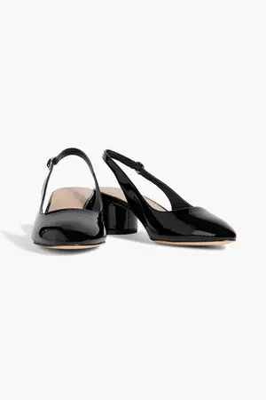 STUART WEITZMAN Bridget Patent-leather Slingback Pumps