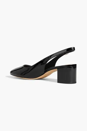 STUART WEITZMAN Bridget Patent-leather Slingback Pumps