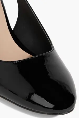 STUART WEITZMAN Bridget Patent-leather Slingback Pumps