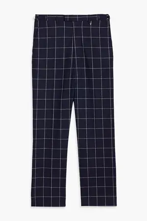 Acne Studios Checked Wool-blend Pants - Navy