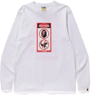 A BATHING APE X Jurassic World Warning Long Sleeve Tee Shirt