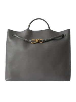 Bottega Veneta Andiamo Large Intrecciato Leather Tote - Gray
