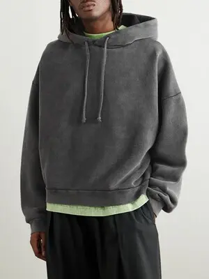 Acne Studios Fester H Cotton-jersey Hoodie - Gray