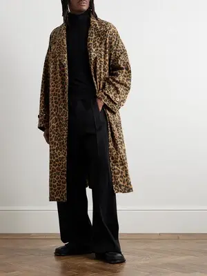 Kapital Cavalier Leopard-print Cotton-blend Twill Coat