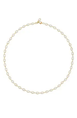 FREYA ROSE Oval Crystal Framed Necklace