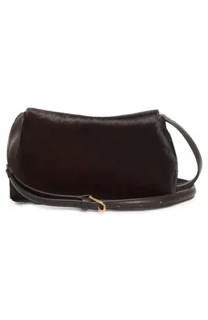 TOTEME T-lock Calf Hair Clutch - Wine